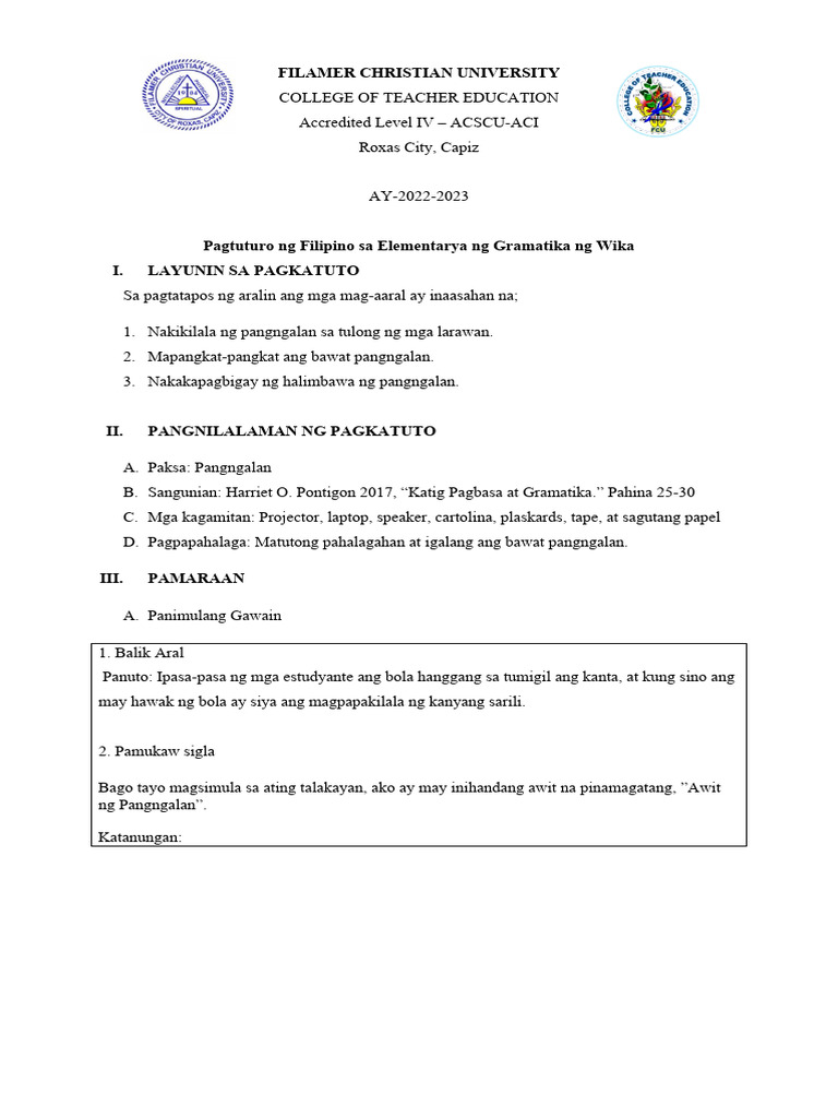 LP Sa Filipino | PDF