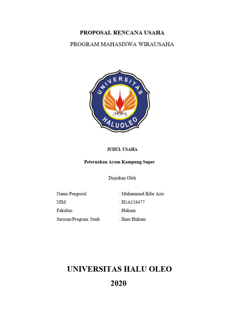 Proposal Rencana Usaha | PDF