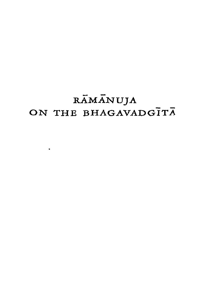 Ramanuja Gita | PDF