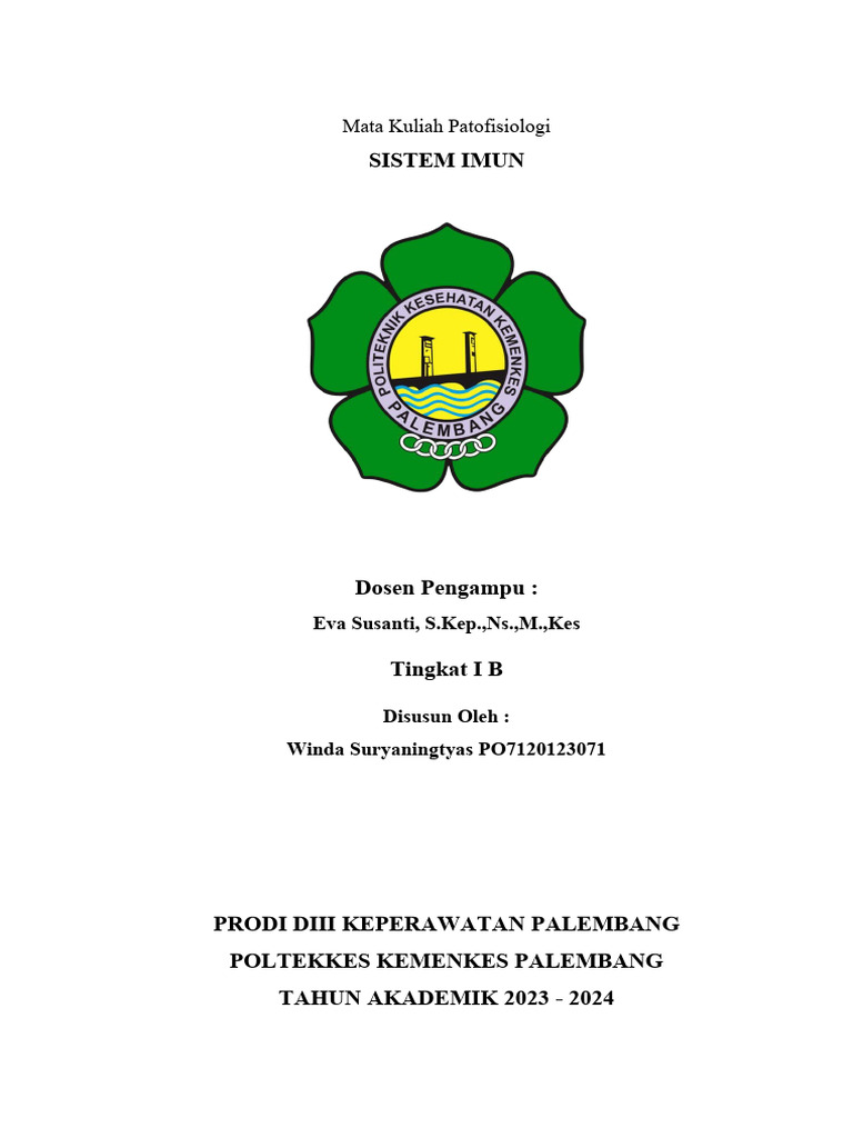 makalah patofisiologi (sistem imun) WINDA 1B (1) | PDF