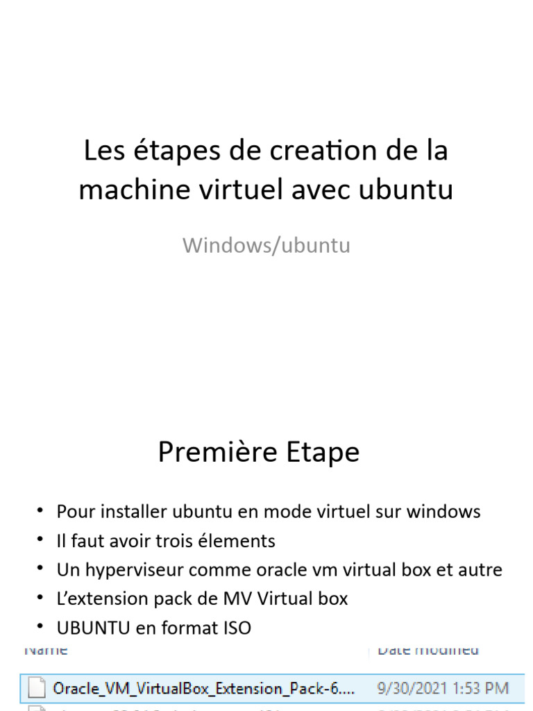 Les Etapes de Creation de La Machine Virtuel Ubuntu | PDF | Informatique | Matériel informatique