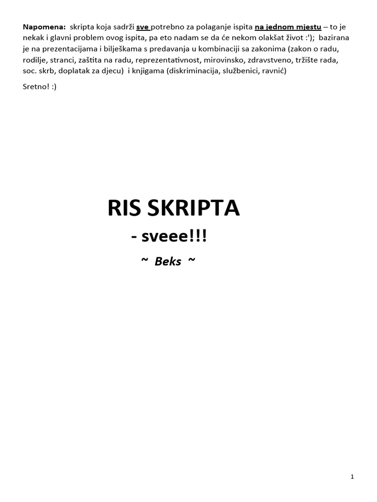 RIS Skripta Sve | PDF