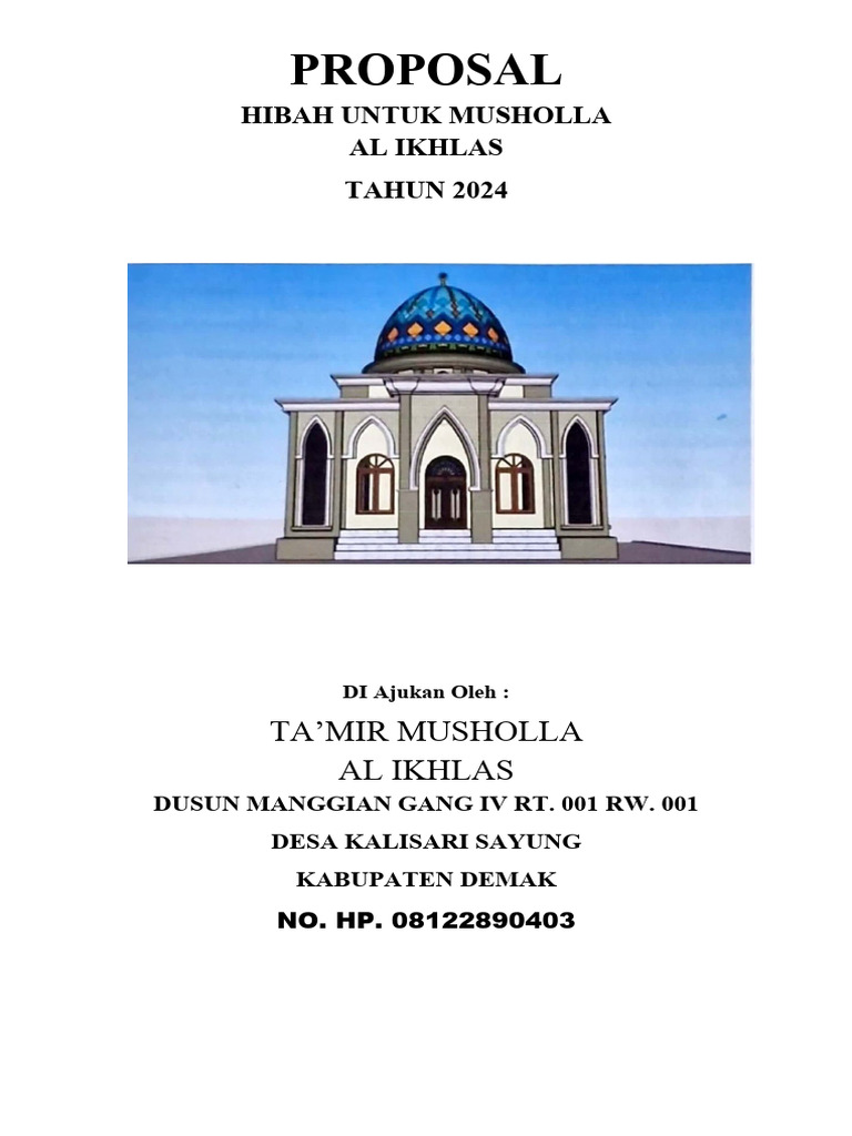 Proposal Hibah Musholla 2024 | PDF