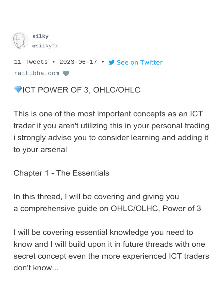 Understanding OHLC/OLHC in Trading | PDF | Private Sector | Financial ...