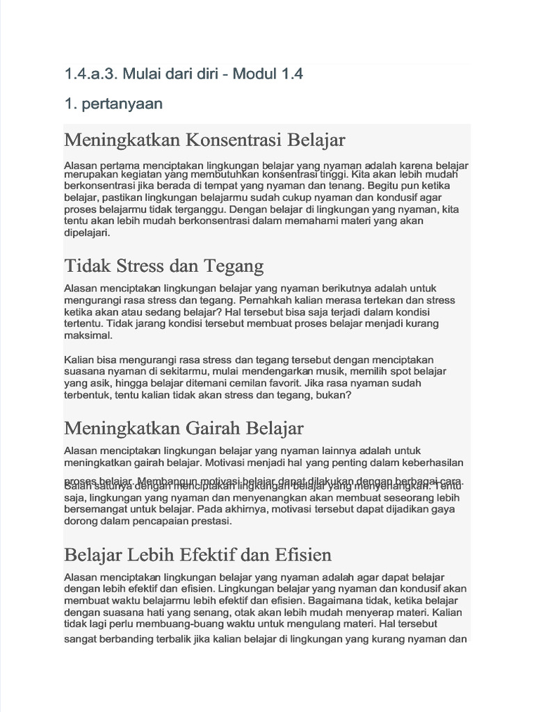 PDF 14a3 Mulai Dari Diri Modul 14 - Compress | PDF | Karier ...