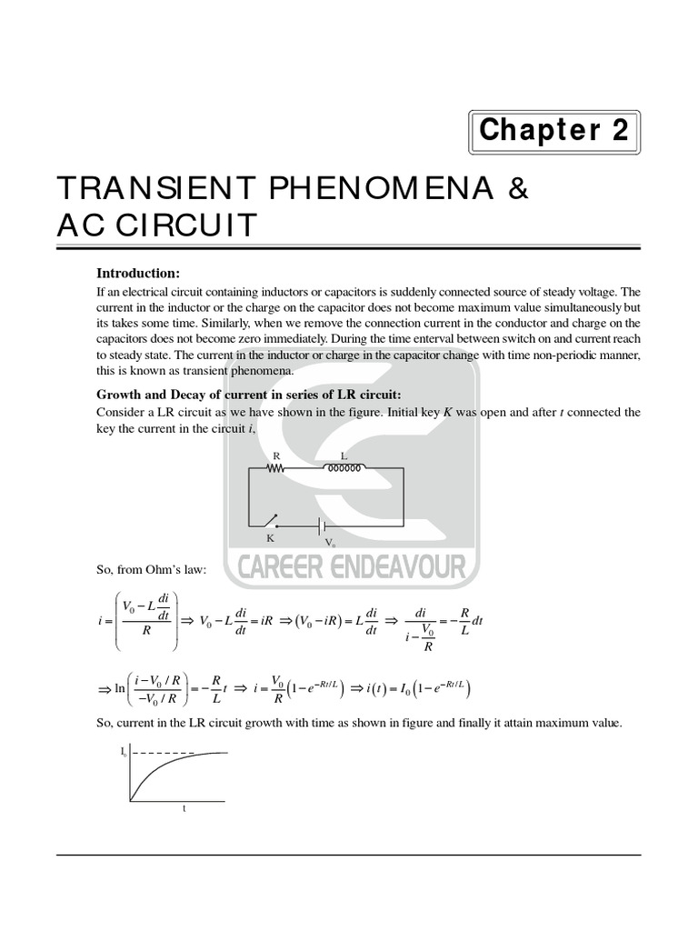 Transient Phenomena and AC Circuit | PDF | Electrical Network | Capacitor