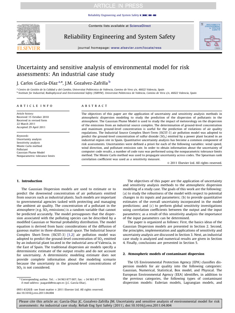 Industrial Air Pollution Analysis | PDF | Sensitivity Analysis | Uncertainty