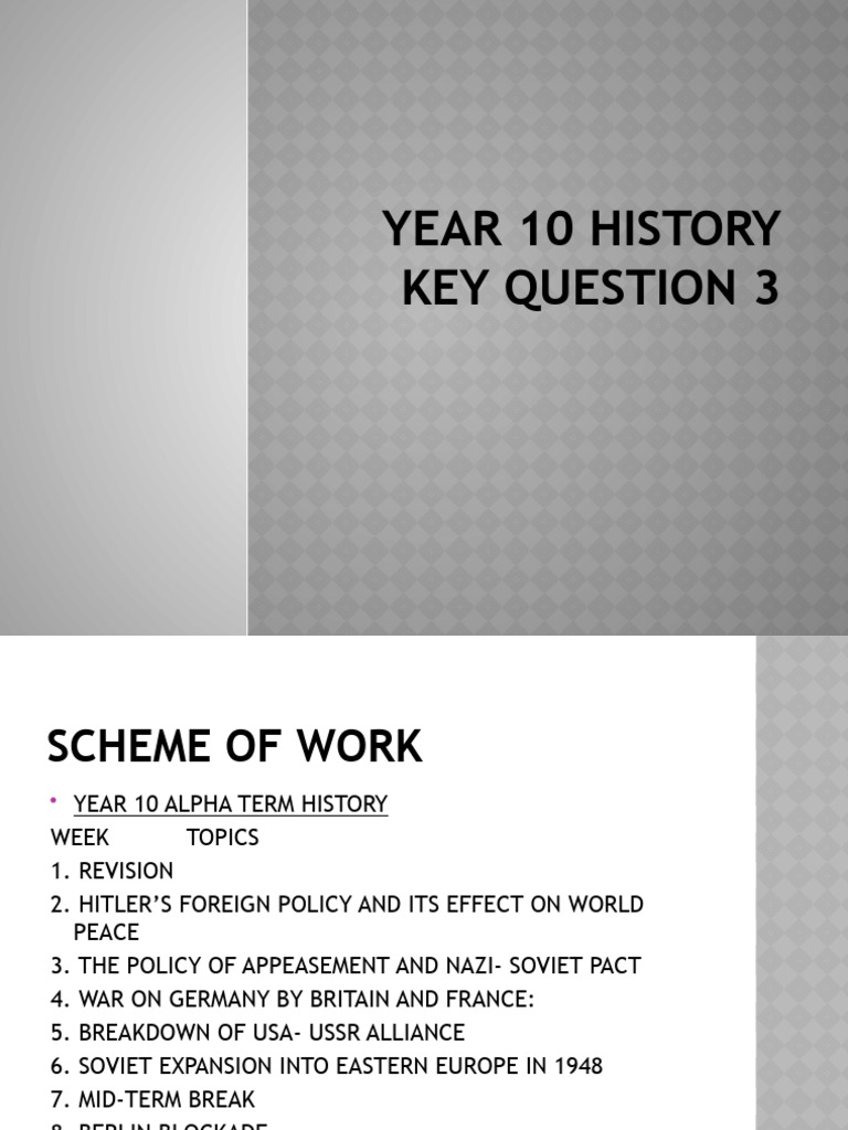 Yr 10 IGCSE History Key Question 3 and Ans | PDF | Nazi Germany | Adolf ...