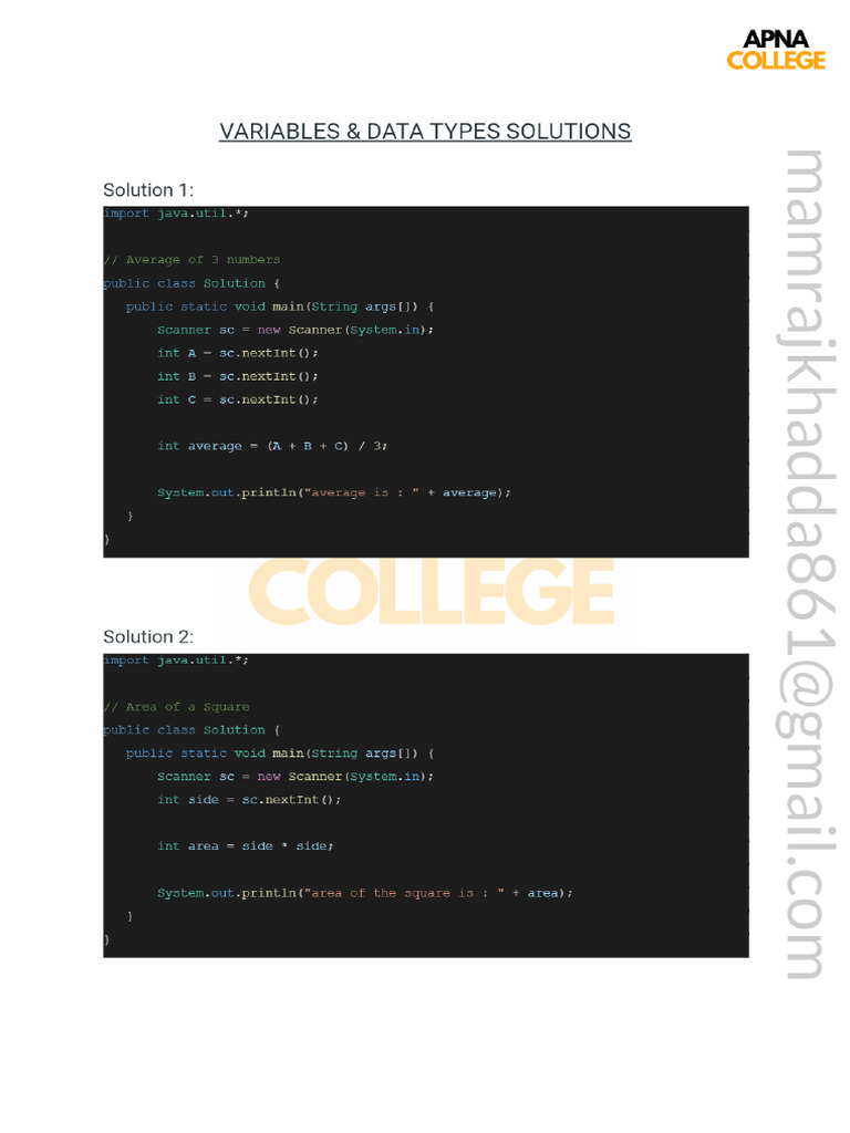 Solutions for Practice Qs | PDF