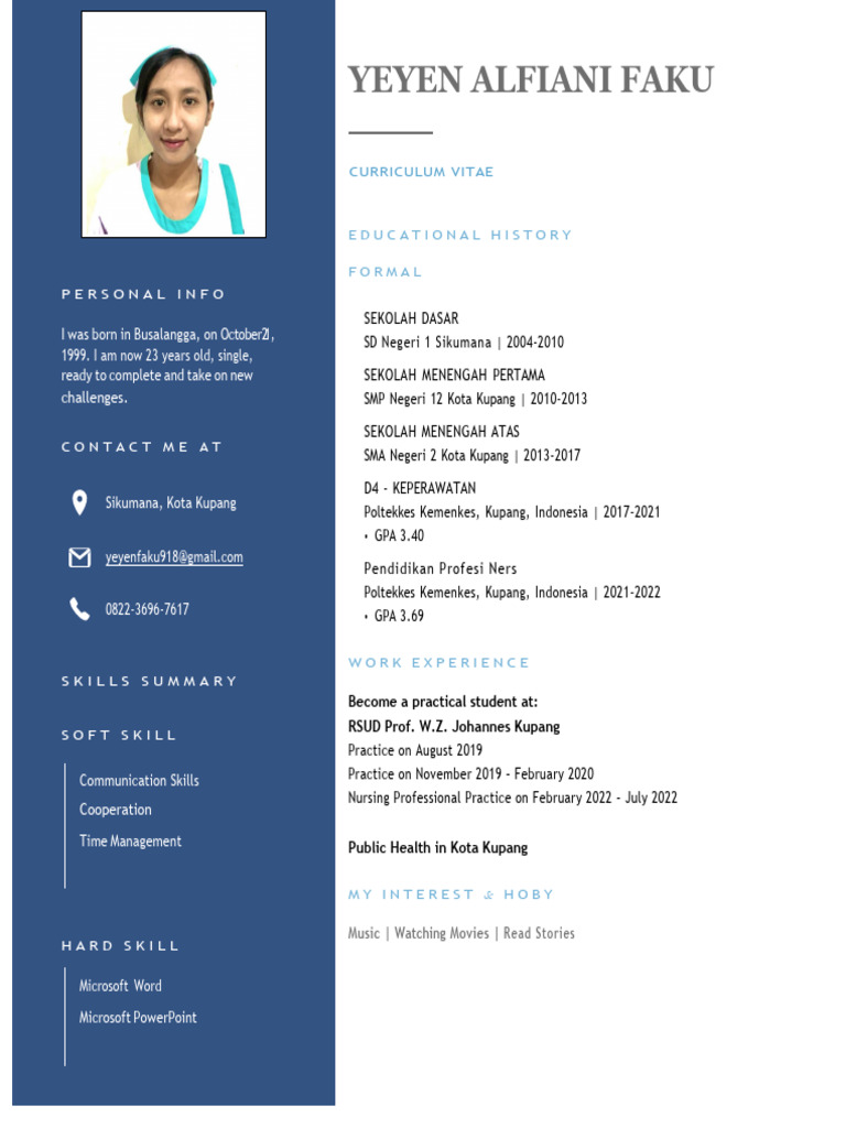 CV Yeyen | PDF | Wellness
