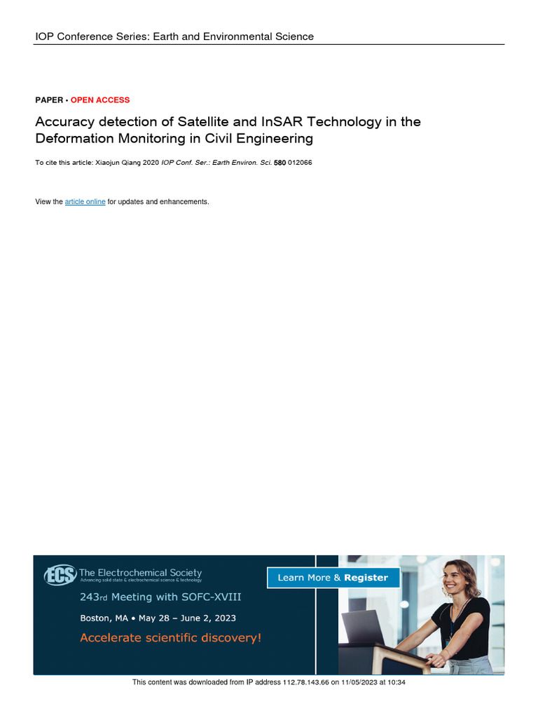InSAR Accuracy in Civil Engineering Monitoring | PDF | Navigation ...