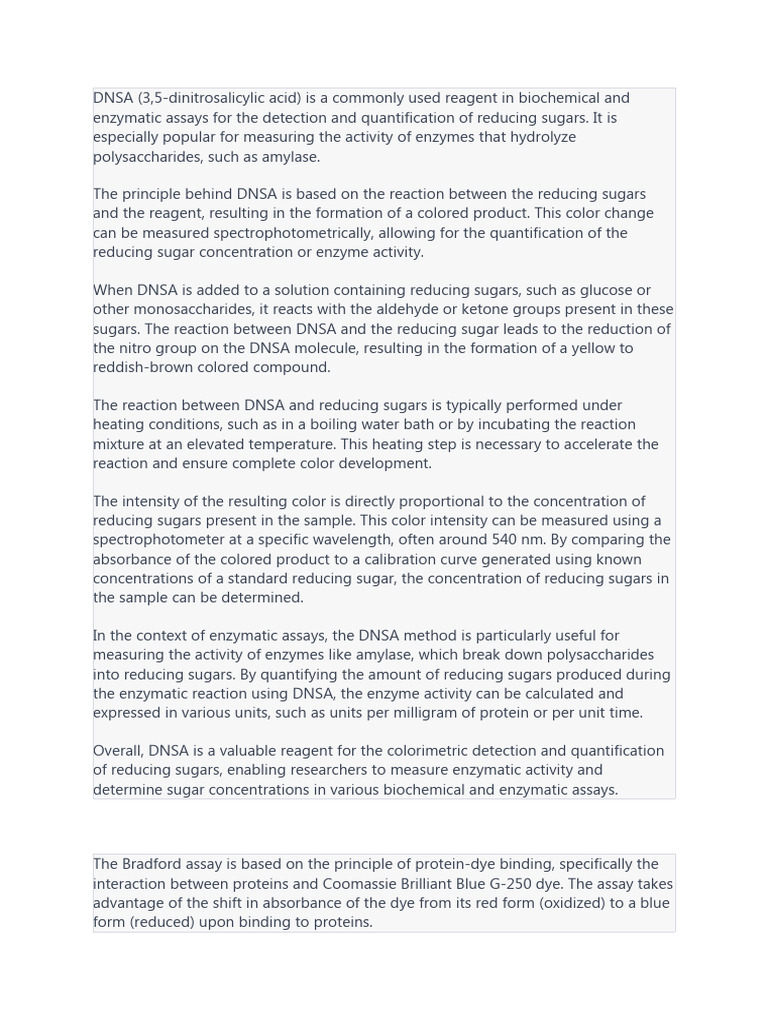 DNSA | PDF | Chemistry | Biochemistry