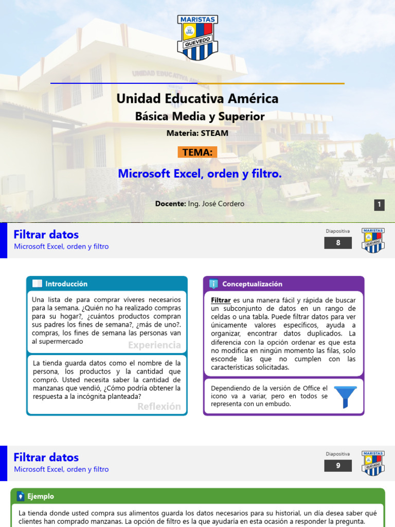 7MOB - U2 - S2 - Microsoft Excel, Filtro de Información | PDF | Microsoft Excel | Microsoft