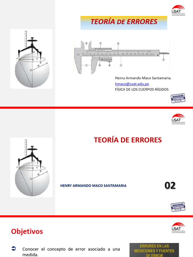 TEMA 02 TEORIA DE ERRORES | PDF | Medición | Matemáticas