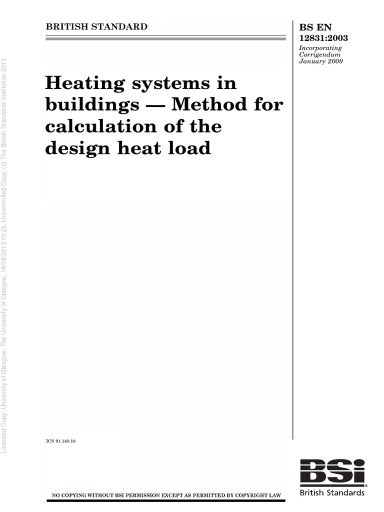 Normativ Toplinsko Opterecenje EngVerzija | PDF | Heat Transfer | Heat