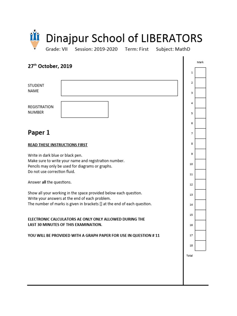 Grade 8 - Term 1 Exam Paper | Download Free PDF | Human Resource ...
