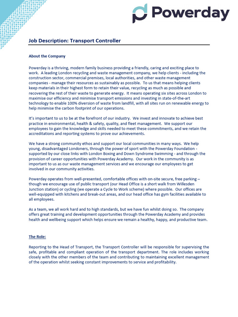 25 Transport Controller | Download Free PDF | Waste Management | Waste