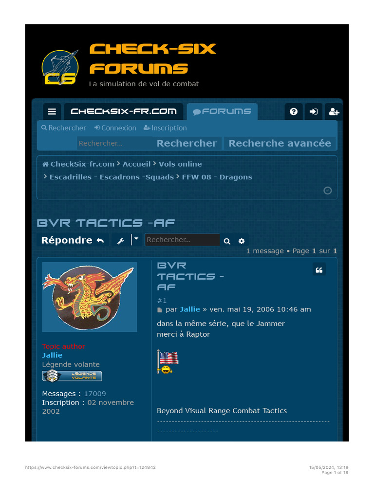 BVR Tactics - AF - Check-Six Forums | PDF | Radar | General Dynamics F 16 Fighting Falcon