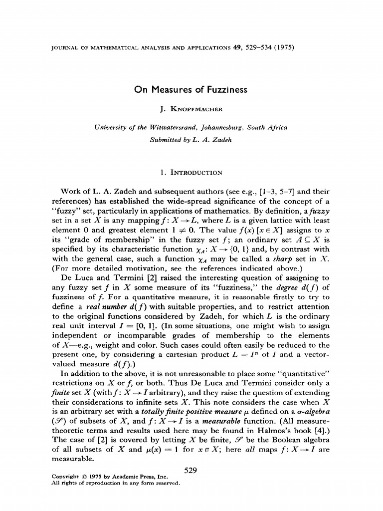 1 s2.0 0022247X75901961 Main | PDF | Function (Mathematics) | Measure (Mathematics)