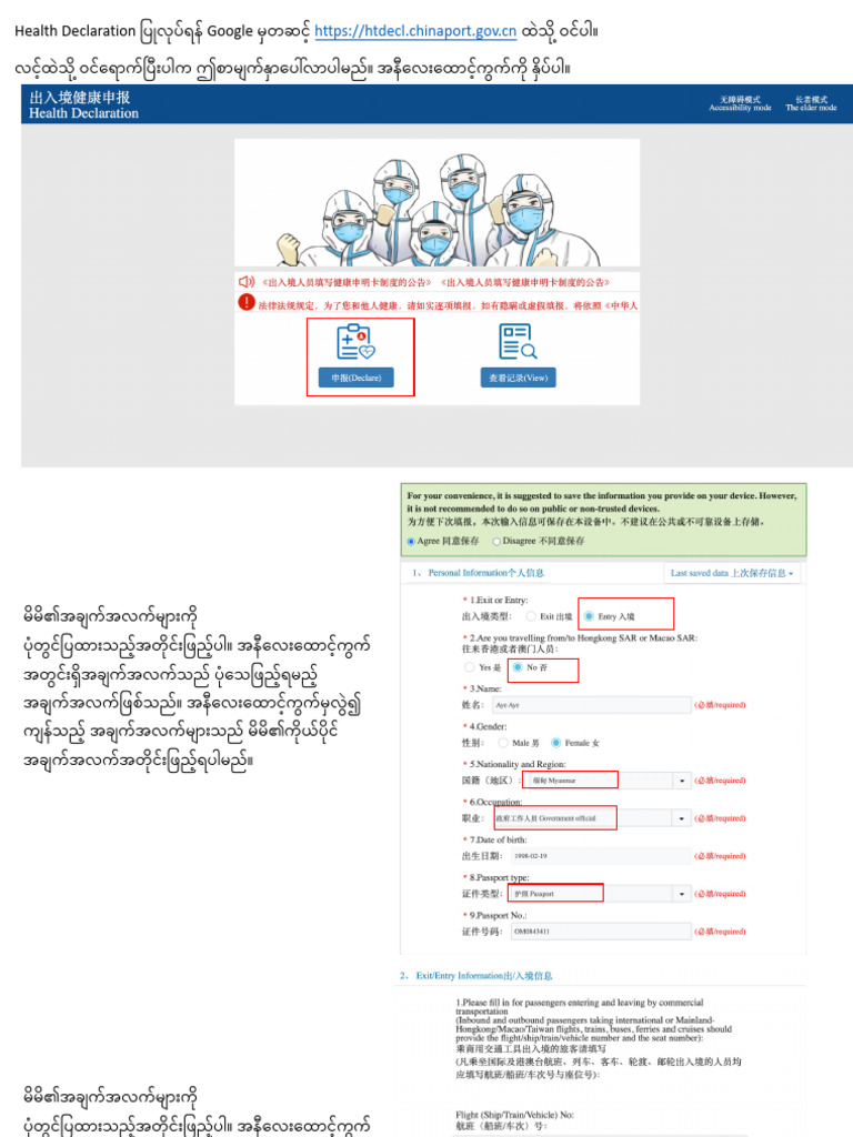 Health Declaration Guideline | PDF
