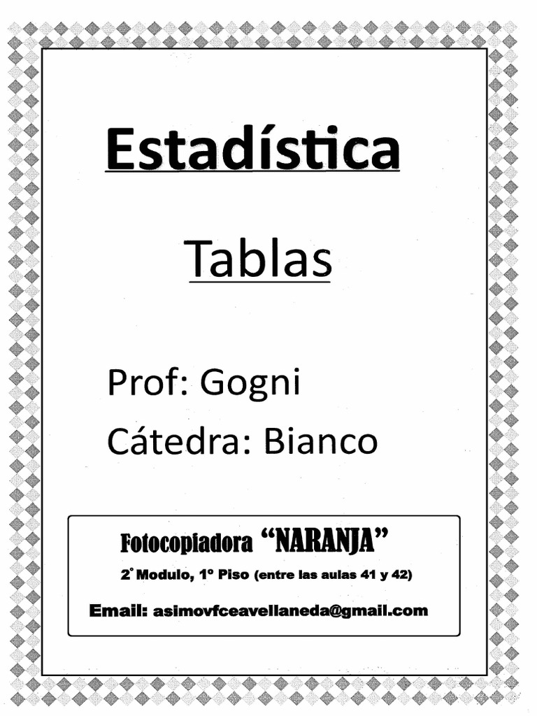 Tablas Gogni 2019 $105 | PDF