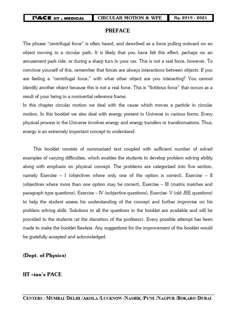 Circular Motion (Wpe) | PDF | Acceleration | Force