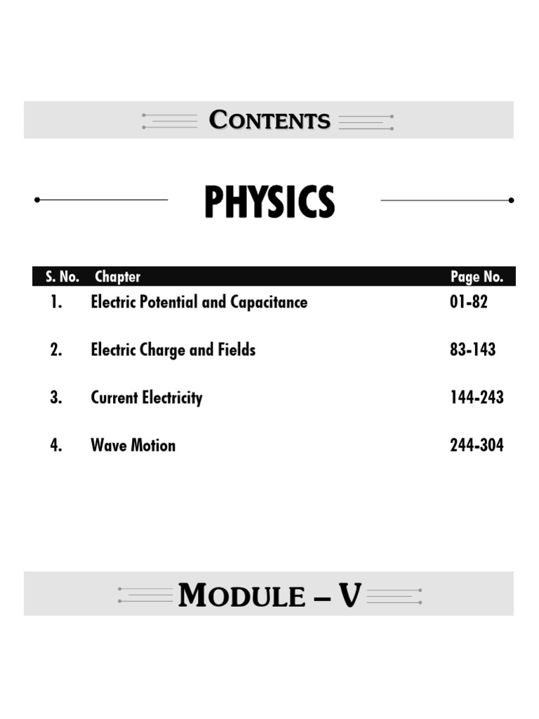 Physics Module - 5 | PDF | Capacitor | Electrostatics