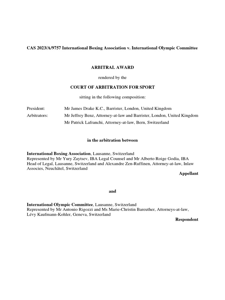 Award Final 9757 For Publ. | PDF | Law