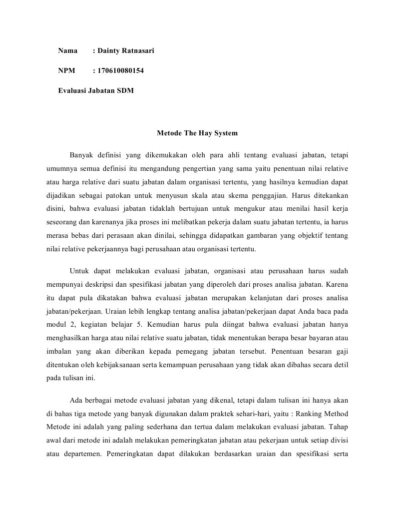 Metode The Hay System | PDF