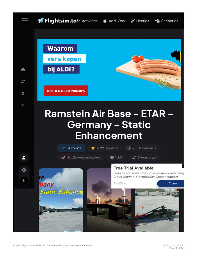 Ramstein Air Base - ETAR - Germany - Static Enhancement For Microsoft Flight Sim | PDF ...