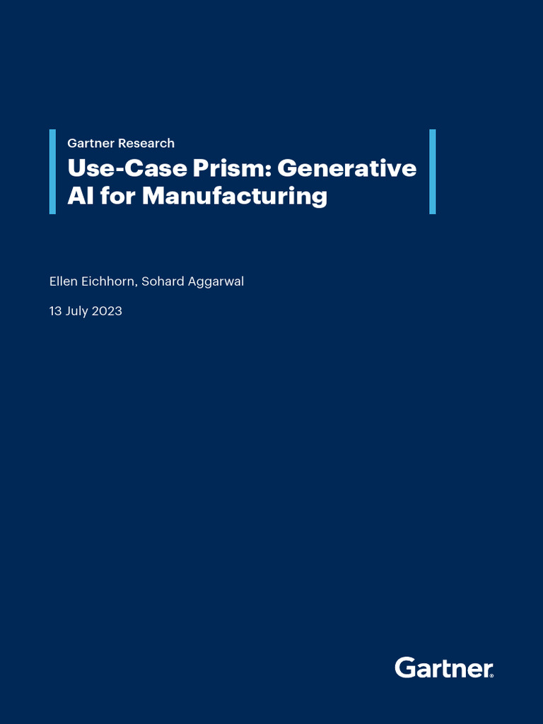 Use Case Prism Generative Ai For Manufacturing | PDF | Risk | Robotics