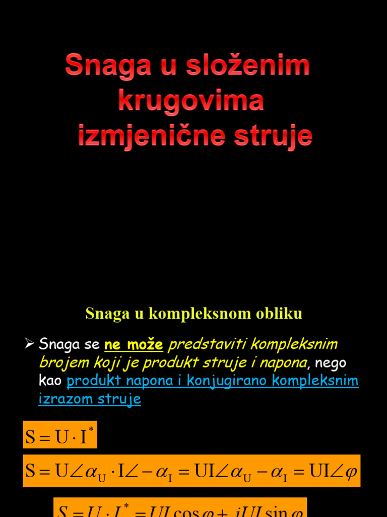 2.4. Snaga I Energija Izmjenicne, I Kompenzacija | PDF