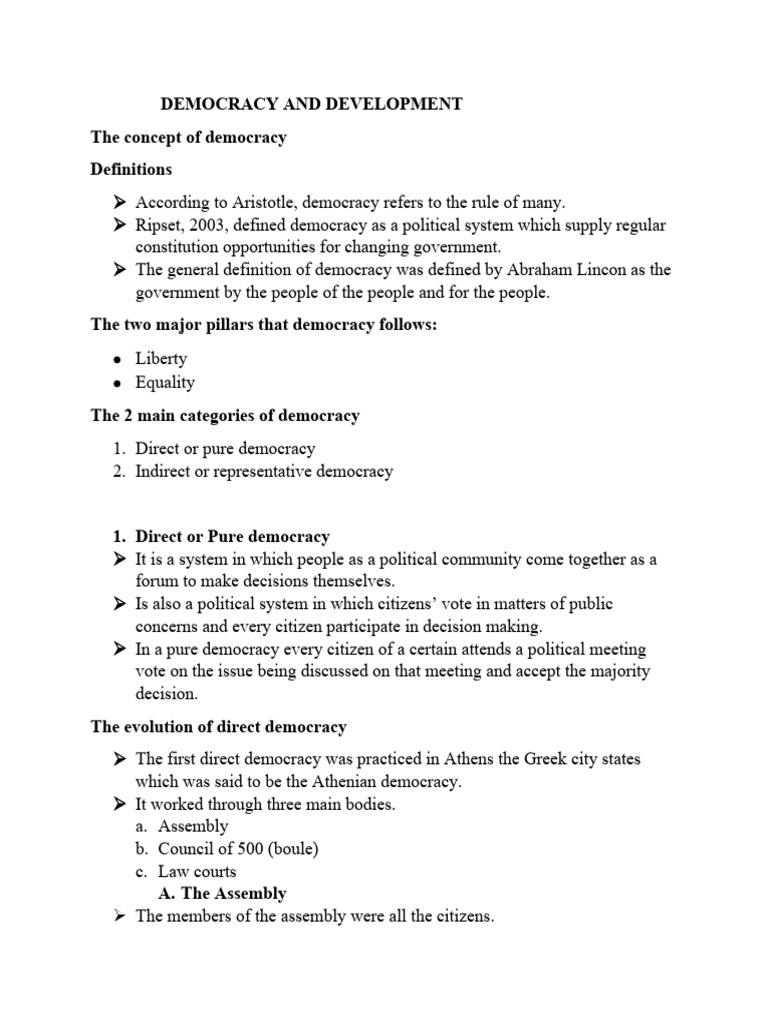 Democracy and Development | PDF | Democracy | Political Ideologies