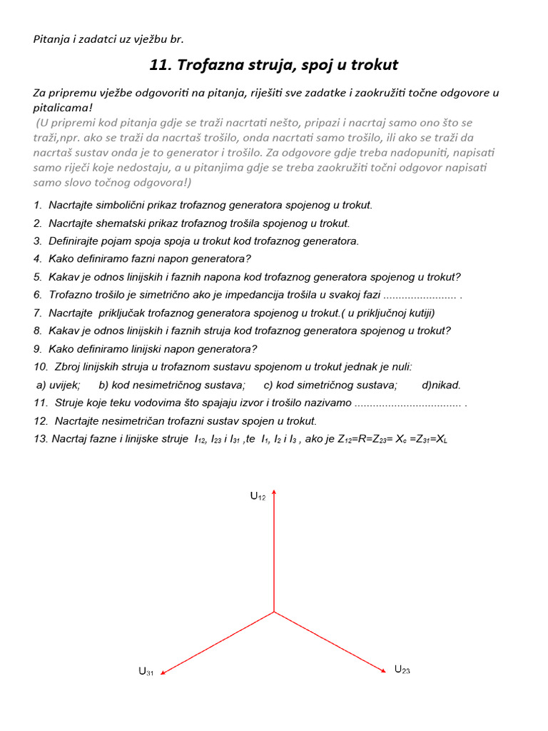 Priprema Za Vjezbu 11. 3f Trokut 2019 | PDF