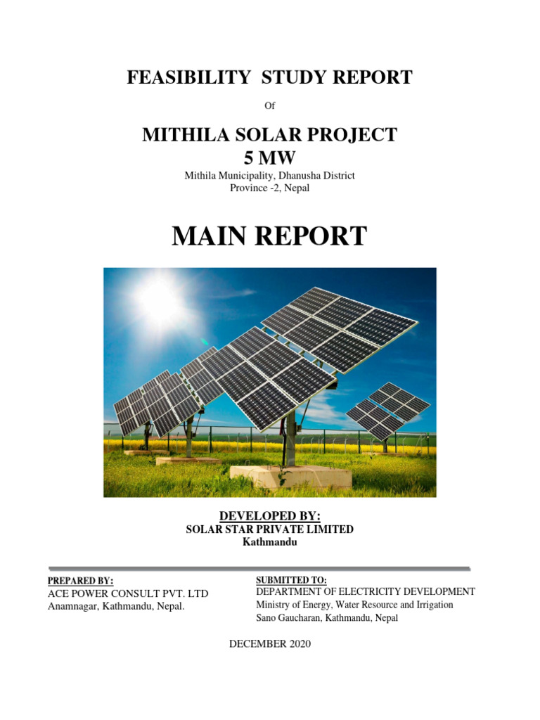 Detail Project Report Solar Star 5 MW Ver 6.0 | PDF | Solar Power ... Detail Project Report Solar Star 5 MW Ver 6.0 | PDF | Solar Power ...