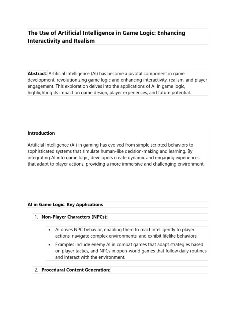 AIGames | PDF | Artificial Intelligence | Intelligence (AI) & Semantics