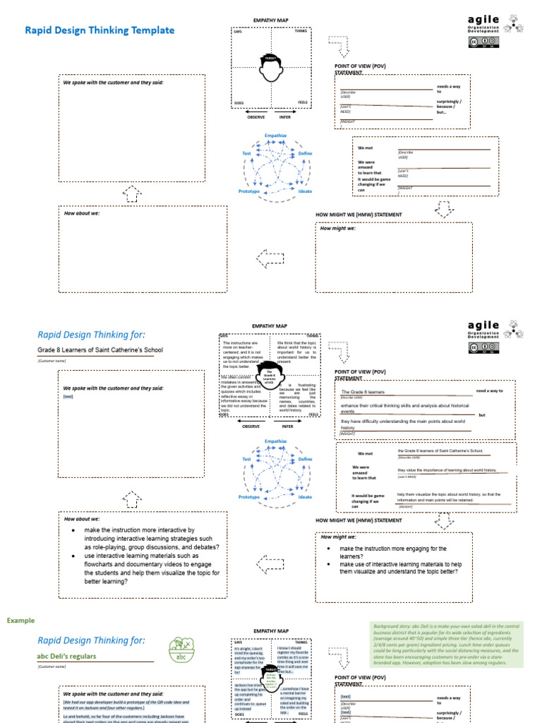 21.04.08 Rapid Design Thinking Template | PDF | Empathy | Learning