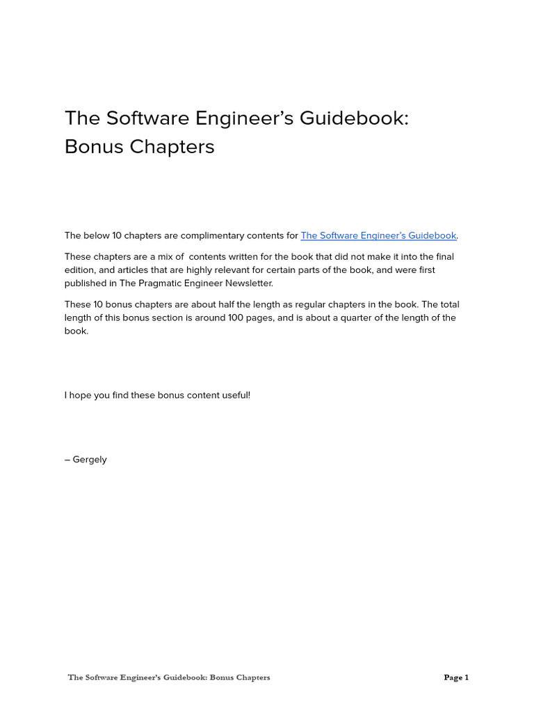 Software Engineer's Bonus Guide | PDF | Startup Company | Small ...