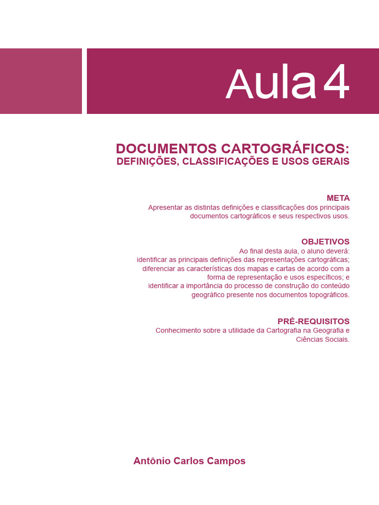 11190904042012cartografia Basica Aula 4 | PDF | Mapa | Cartografia