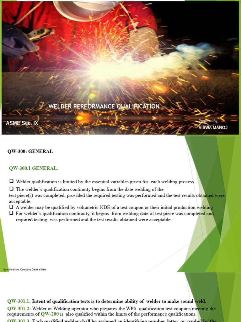 ASME Sec IX Welder Qualification Guide | PDF | Nondestructive Testing ...