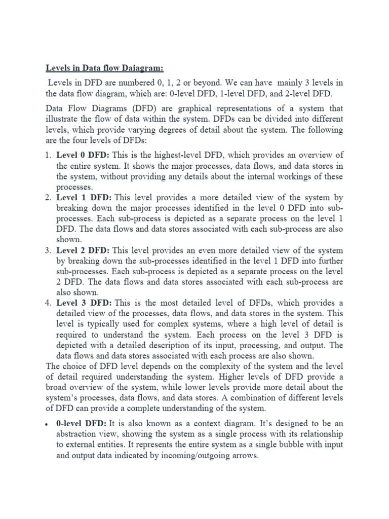 Levels in Data flow Daiagram | PDF | Information Retrieval | Data Management