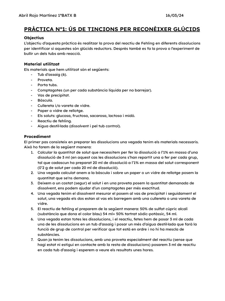 Abril Rojo - Pràctica Nº1 I 2. | PDF