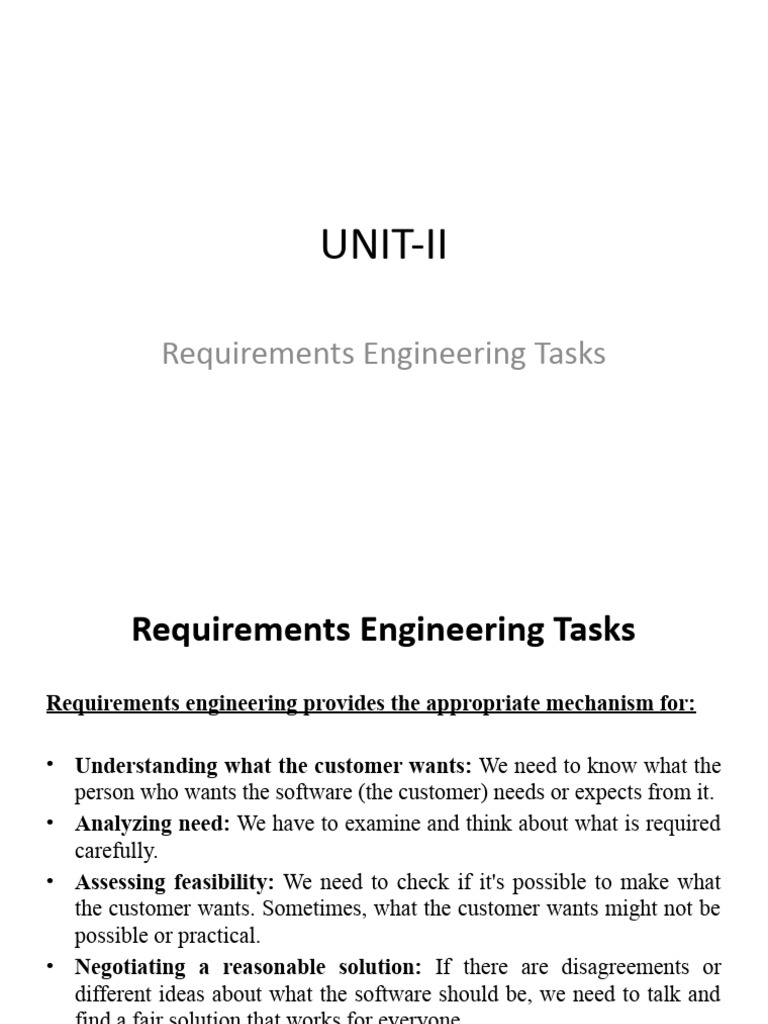Requirements Engineering Tasks | PDF | Conceptual Model | Specification ...