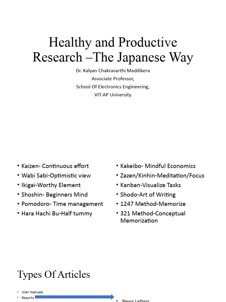 Japanese Techniques for Productive Research | PDF | Art