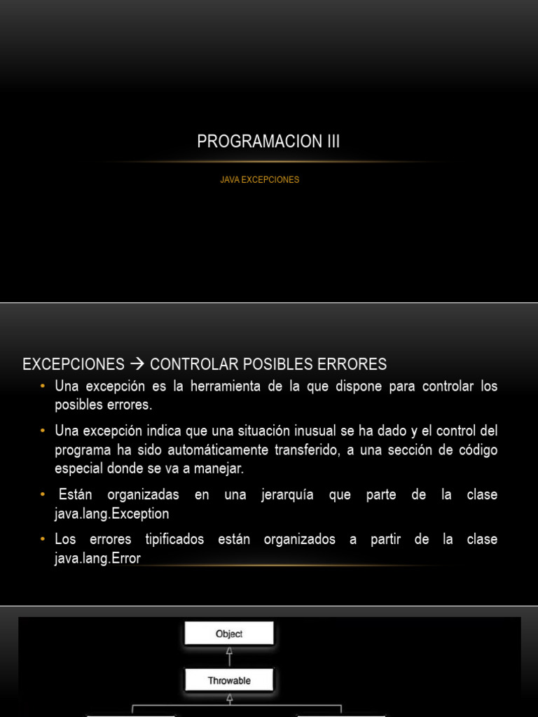 Manejo de Excepciones en Java | PDF | Ingeniería Informática | Ciencias de la Computación