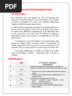 Rapport de Lévaluation Diagnostique 3èmé AEP 2022-2023 | PDF | Pédagogie | Apprentissage