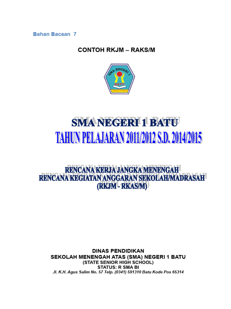 CONTOH RKS. Agus Wasisto | PDF