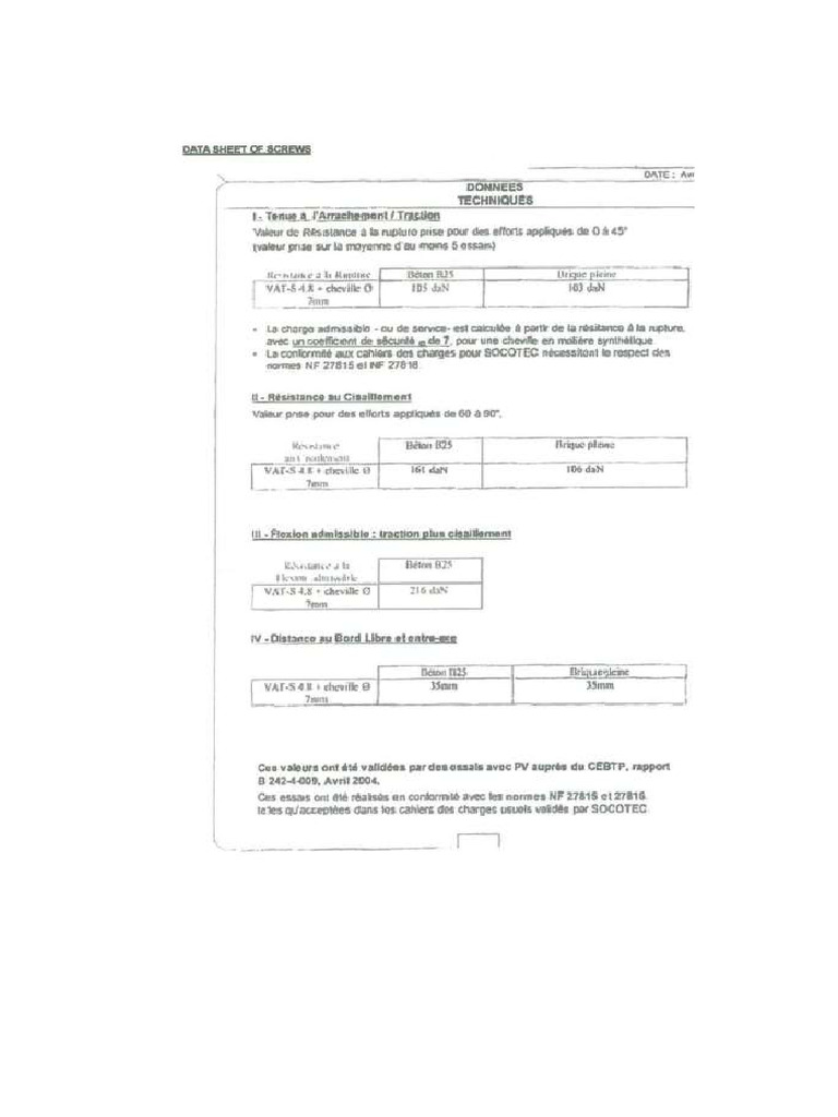 Fixation Screws | PDF