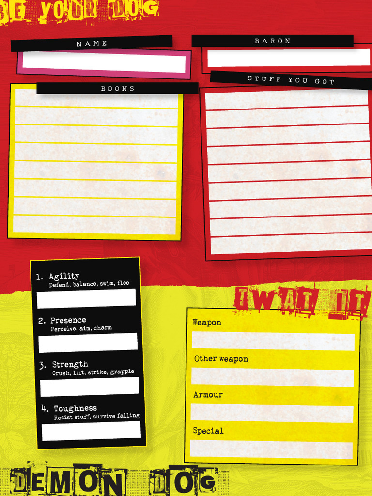 Demon Dog Character Sheet | PDF