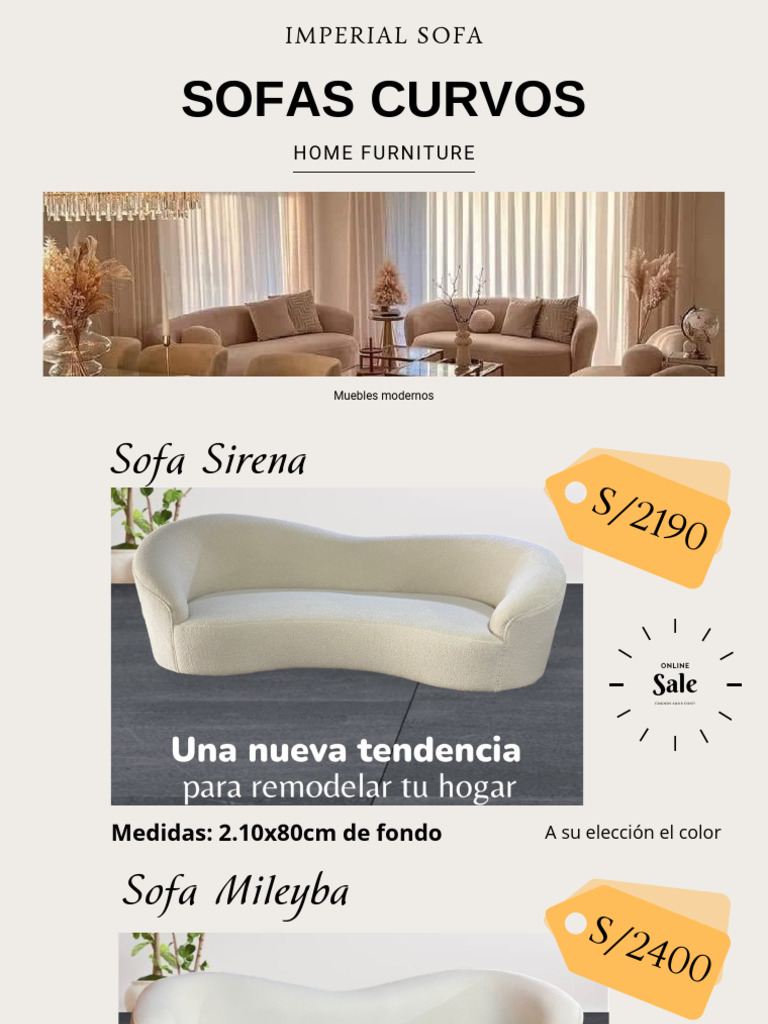 New Catálogo de Sofas Curvos - Imperial Sofa | PDF